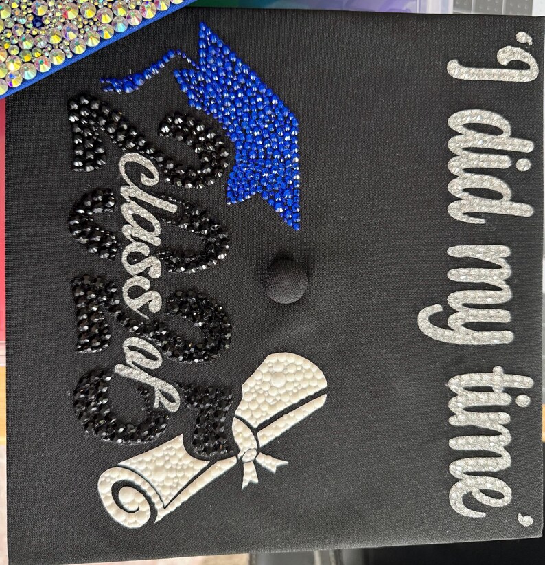 Custom Rhinestone Graduation Cap - Etsy