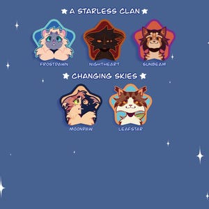 Warrior Cat Protagonist-inspired Star Stickers - Etsy