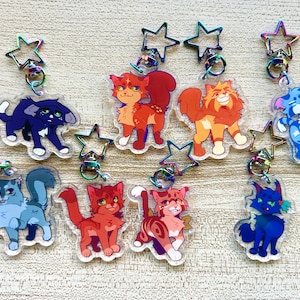 Warrior Cat Protagonist-inspired Holographic Acrylic Keychains - Etsy