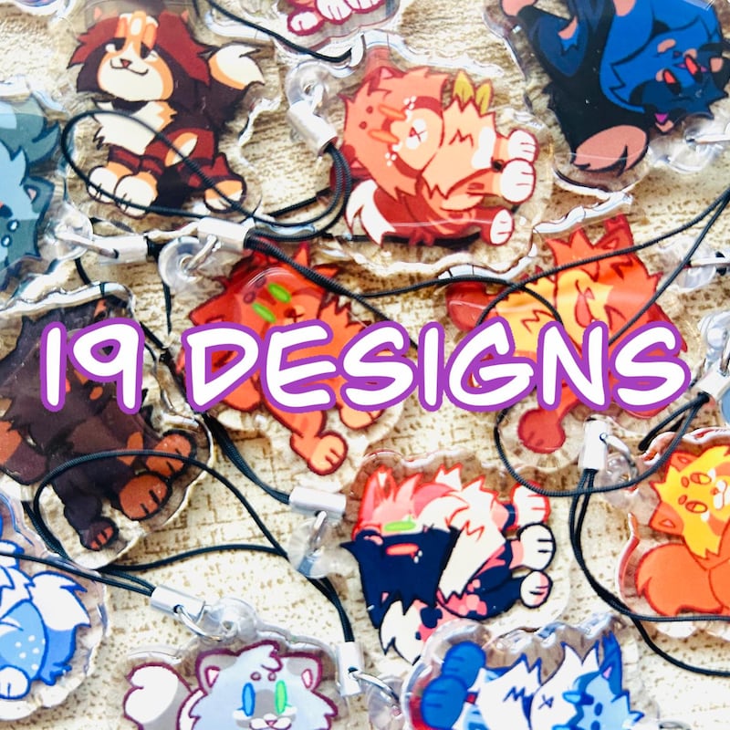 Warrior Cat Charm Keychain - Etsy