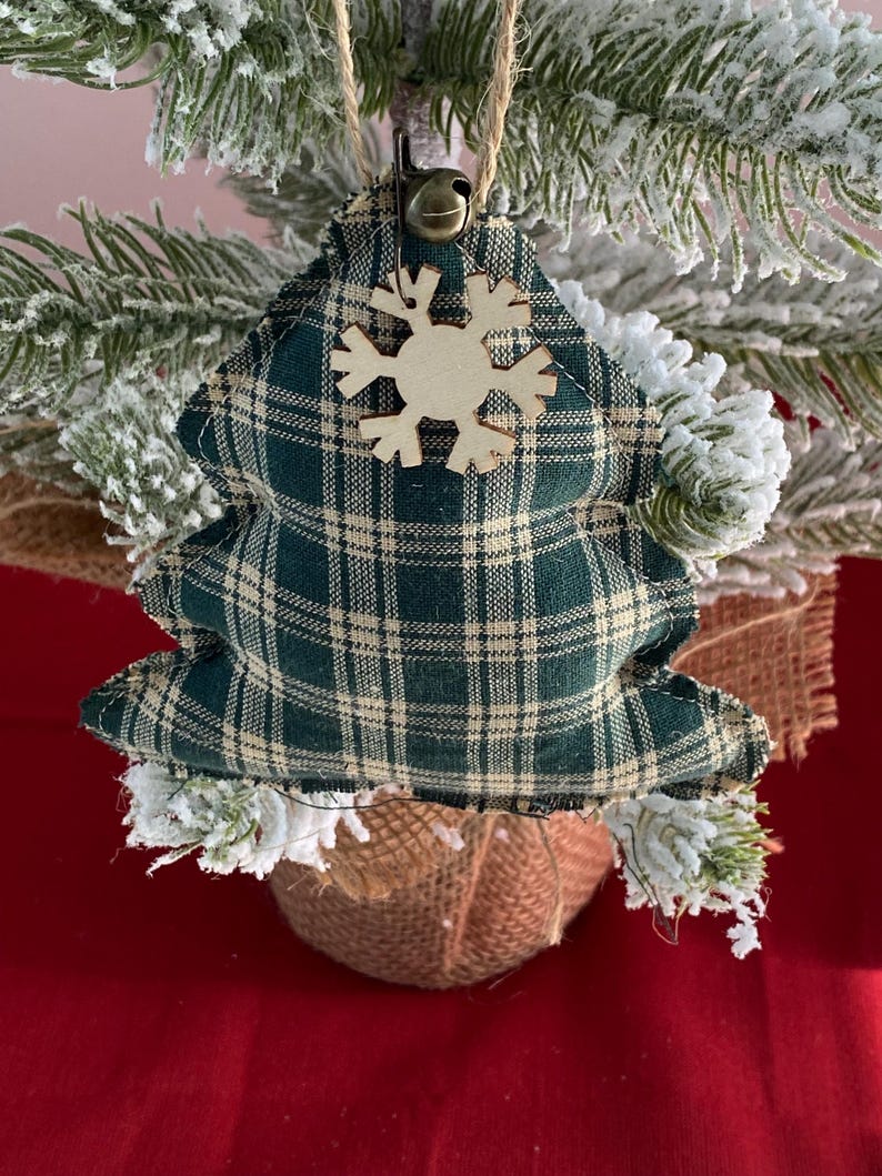 Stuffed Fabric Christmas Tree Ornament, Bowl Filler, Tiered Tray ...