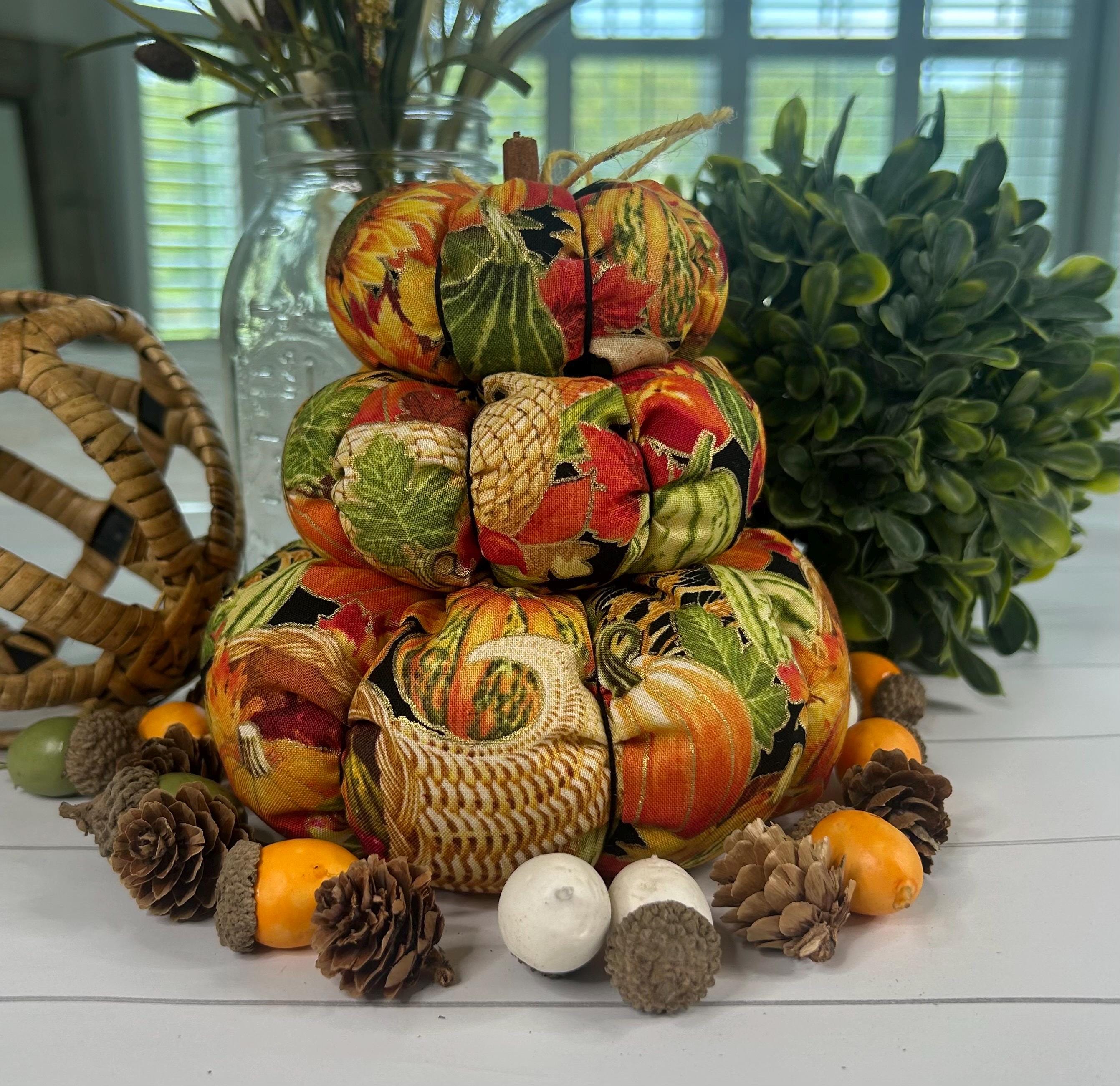 Fabric Stacked Stuffed Pumpkins, Fall, Halloween, Thanksgiving - Etsy