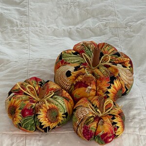 Fabric Stacked Stuffed Pumpkins, Fall, Halloween, Thanksgiving - Etsy