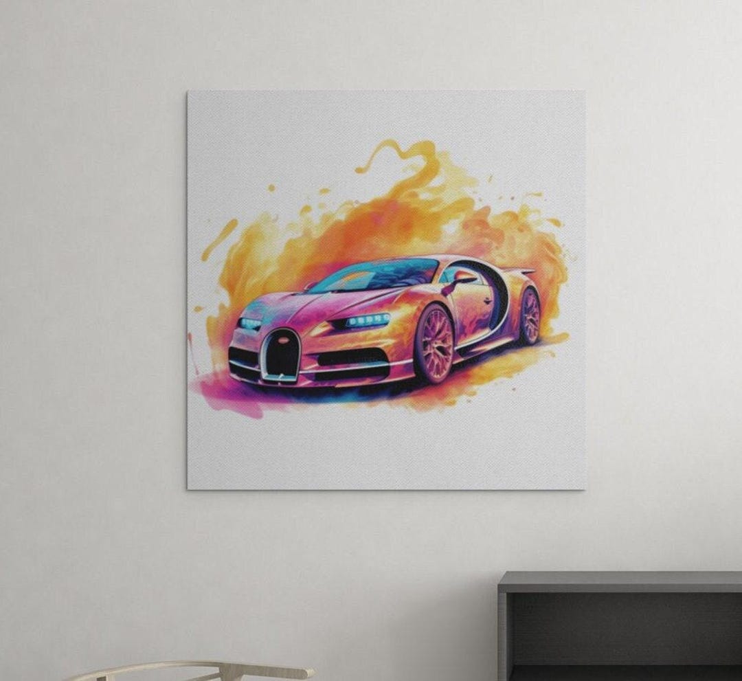 Bugatti Supercar PNG Printable Wall Art: High-quality Digital File for ...