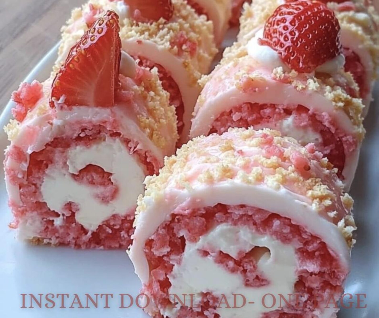 Beste Recipe for Strawberry Shortcake Cheesecake Dessert Sushi Rolls ...