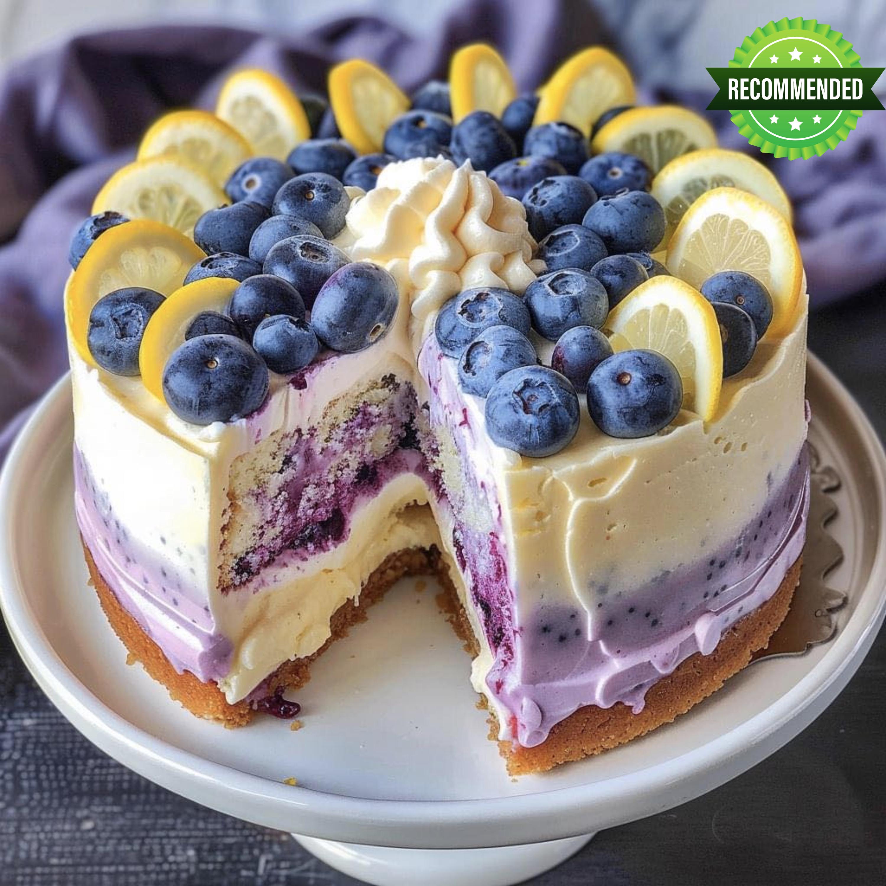 BEST Recipe for Lemon Blueberry Cheesecake Cake Recipe Instant Download ...