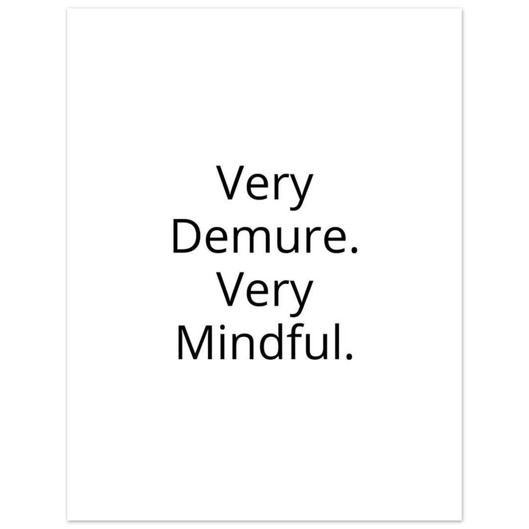Premium Matte Paper Poster very Demure - Etsy