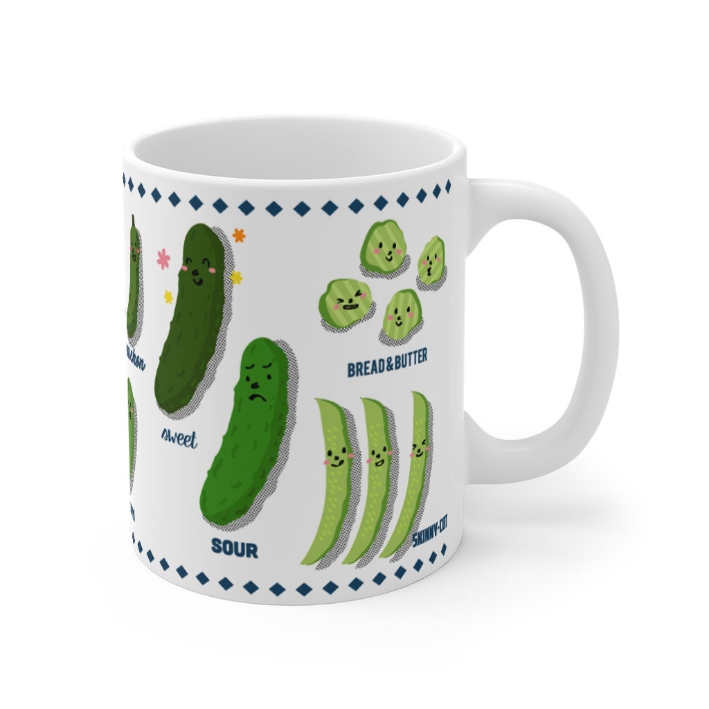 Pickle Coffee Mug Pickle Variety Illustration Gift for - Etsy Ireland