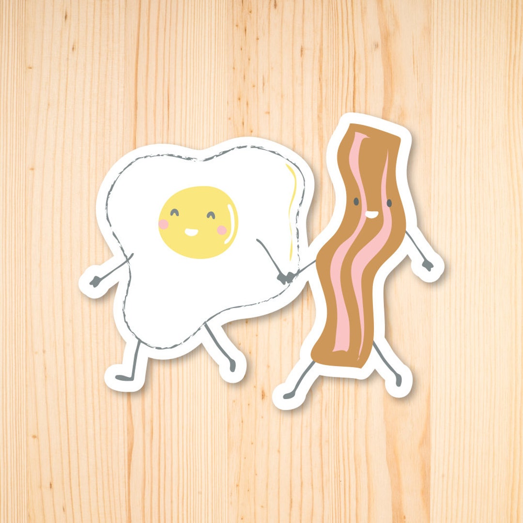 Egg and Bacon Sticker, Food BFF Sticker, Bacon Sticker, Egg Bacon ...
