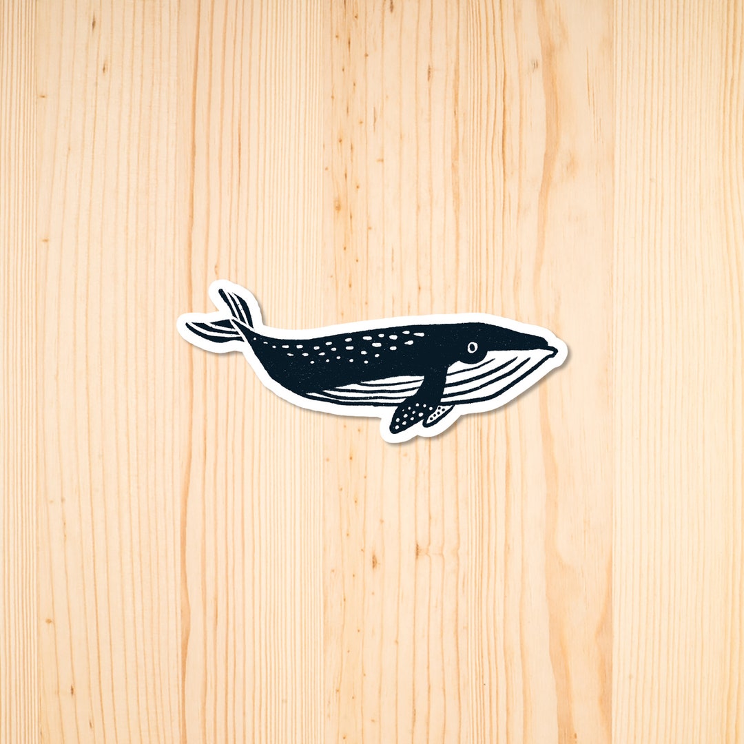 Whale Sticker, Aquatic Sea Life, Animal Sticker, Vinyl Weather Proof ...