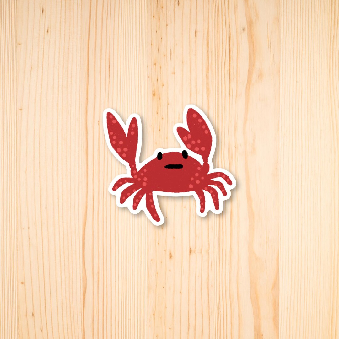 Dancing Crabby Crab Sticker, Cute Animal Sticker, Laptop Sticker, Bike ...
