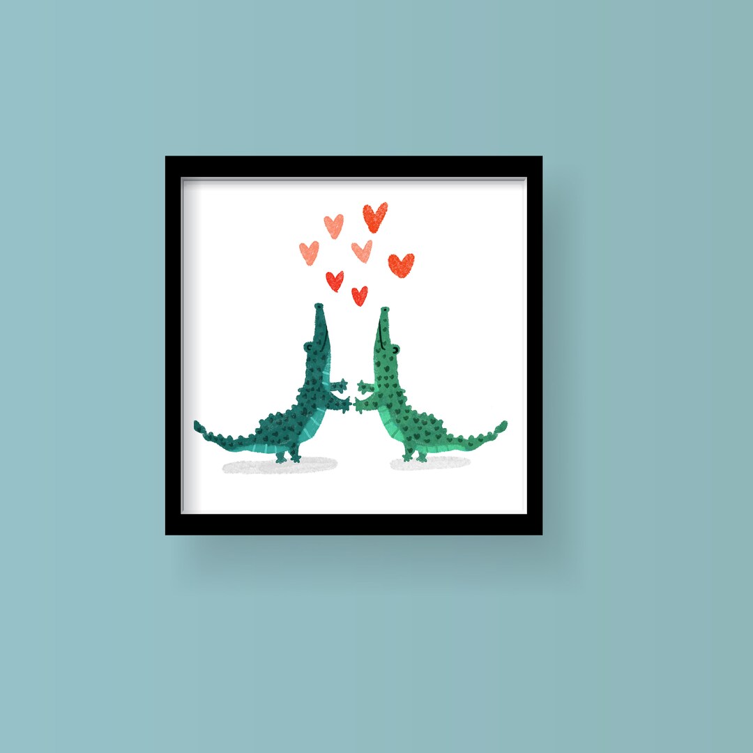 Happy Gator Dance Illustration, Loving Gators Dancing Art, Gators ...