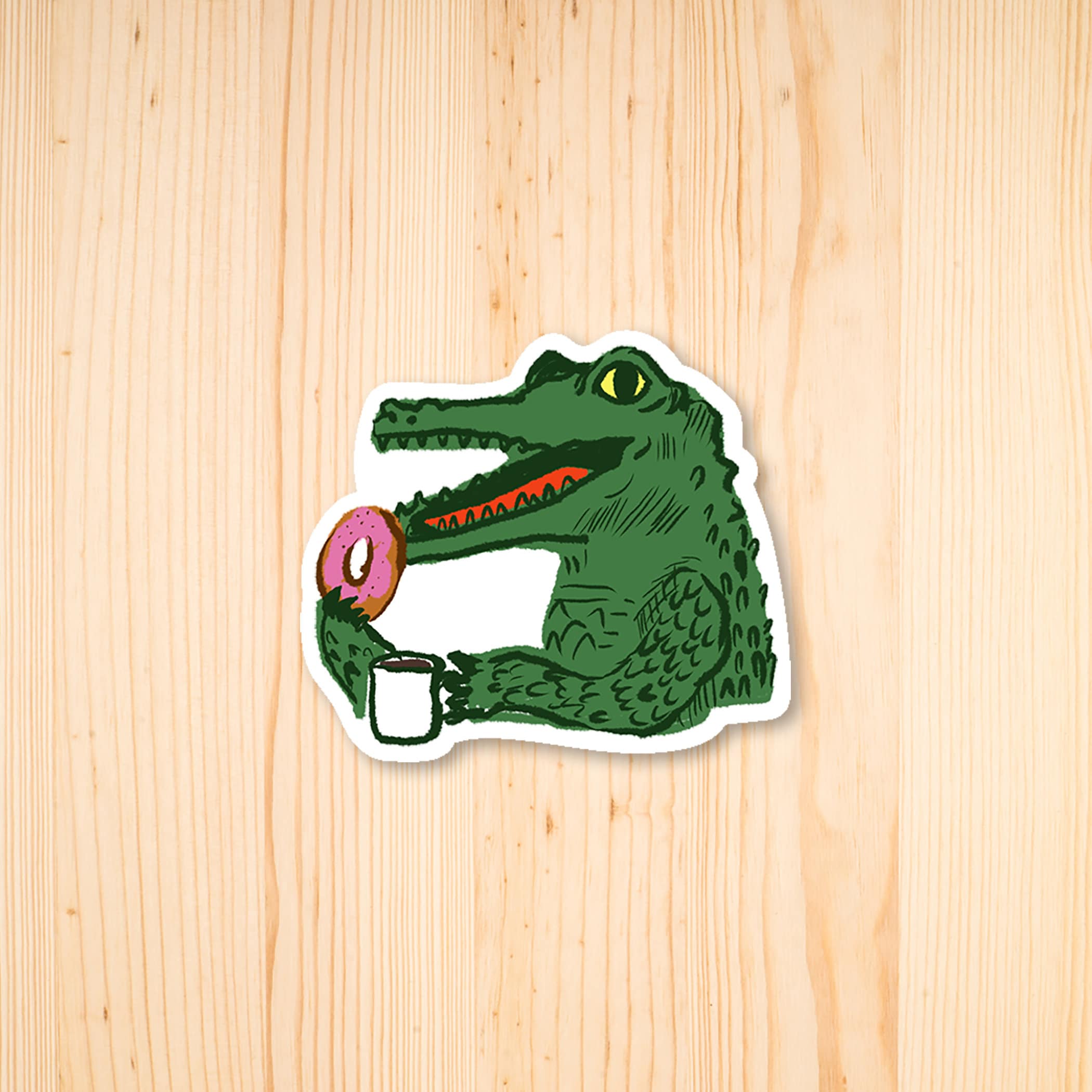 Gator Sticker, Vinyl Sticker, Alligator Laptop Bumper Sticker, Animal ...