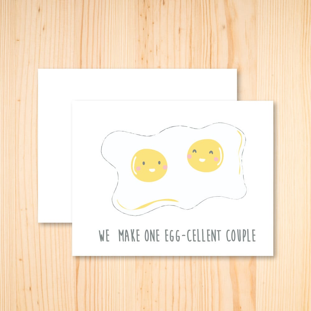 Funny Egg Card - Egg-cellent Food Pun Card, Fried Egg Card, Food ...