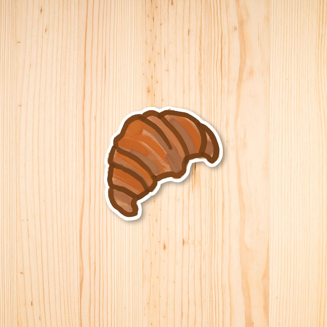 Croissant Sticker, Fun Pastry Art Decal, Bakery Lover Sticker, Laptop ...