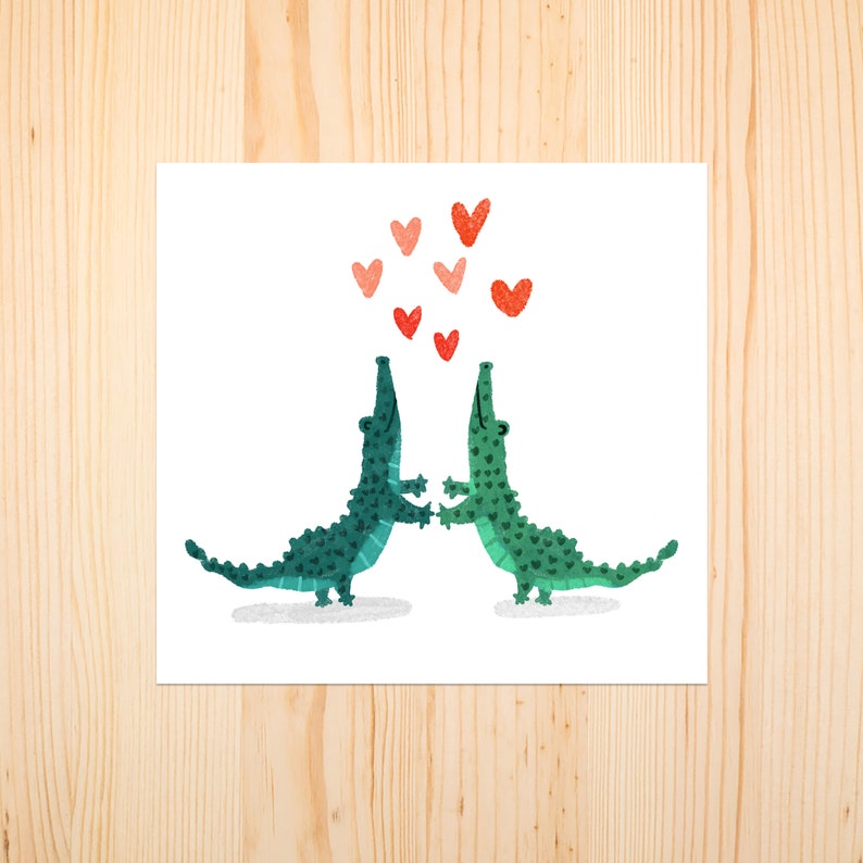 Happy Gator Dance Illustration Loving Gators Dancing Art | Etsy