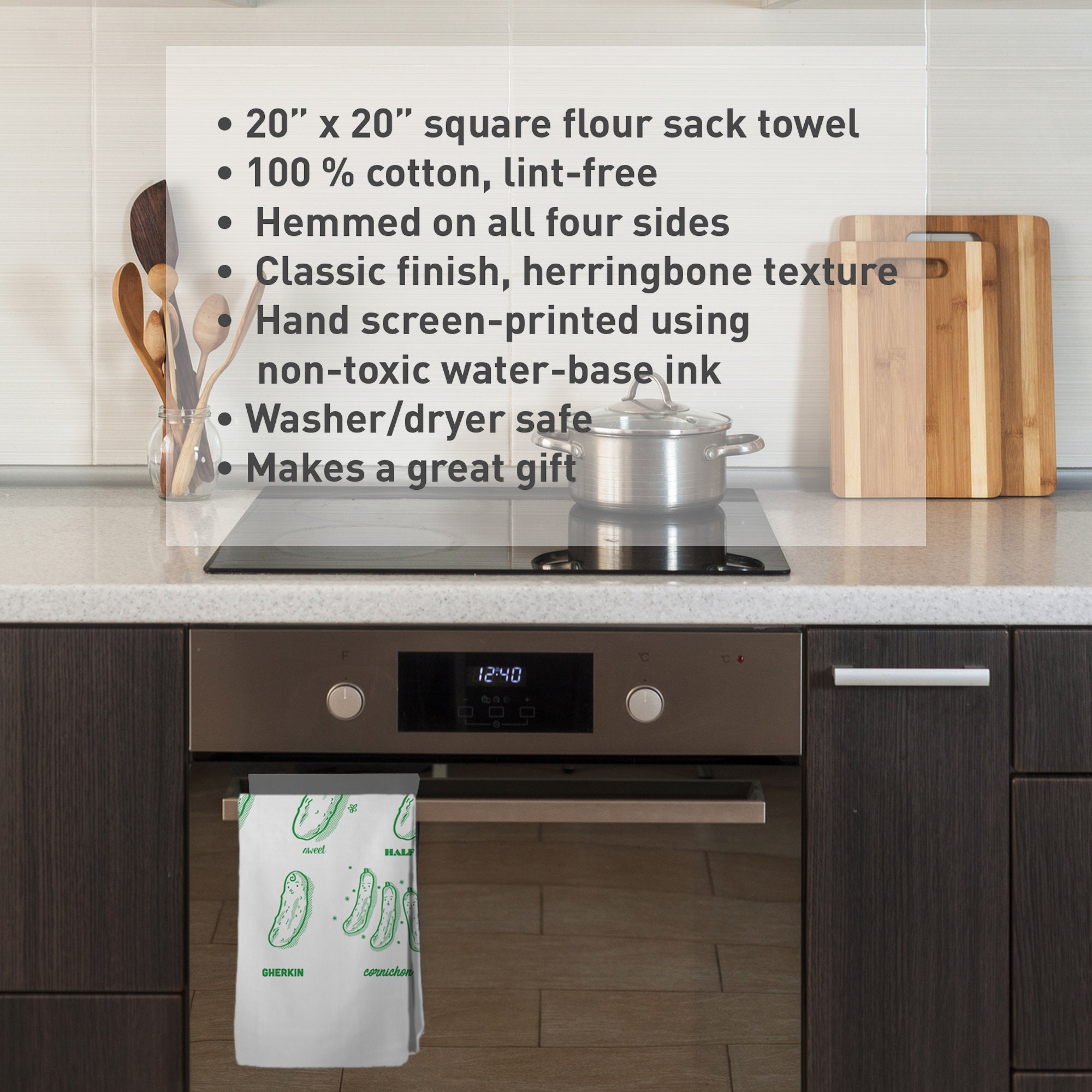 Pickle Towel Pickle Flour Sack Towel Pickle Dishcloth | Etsy