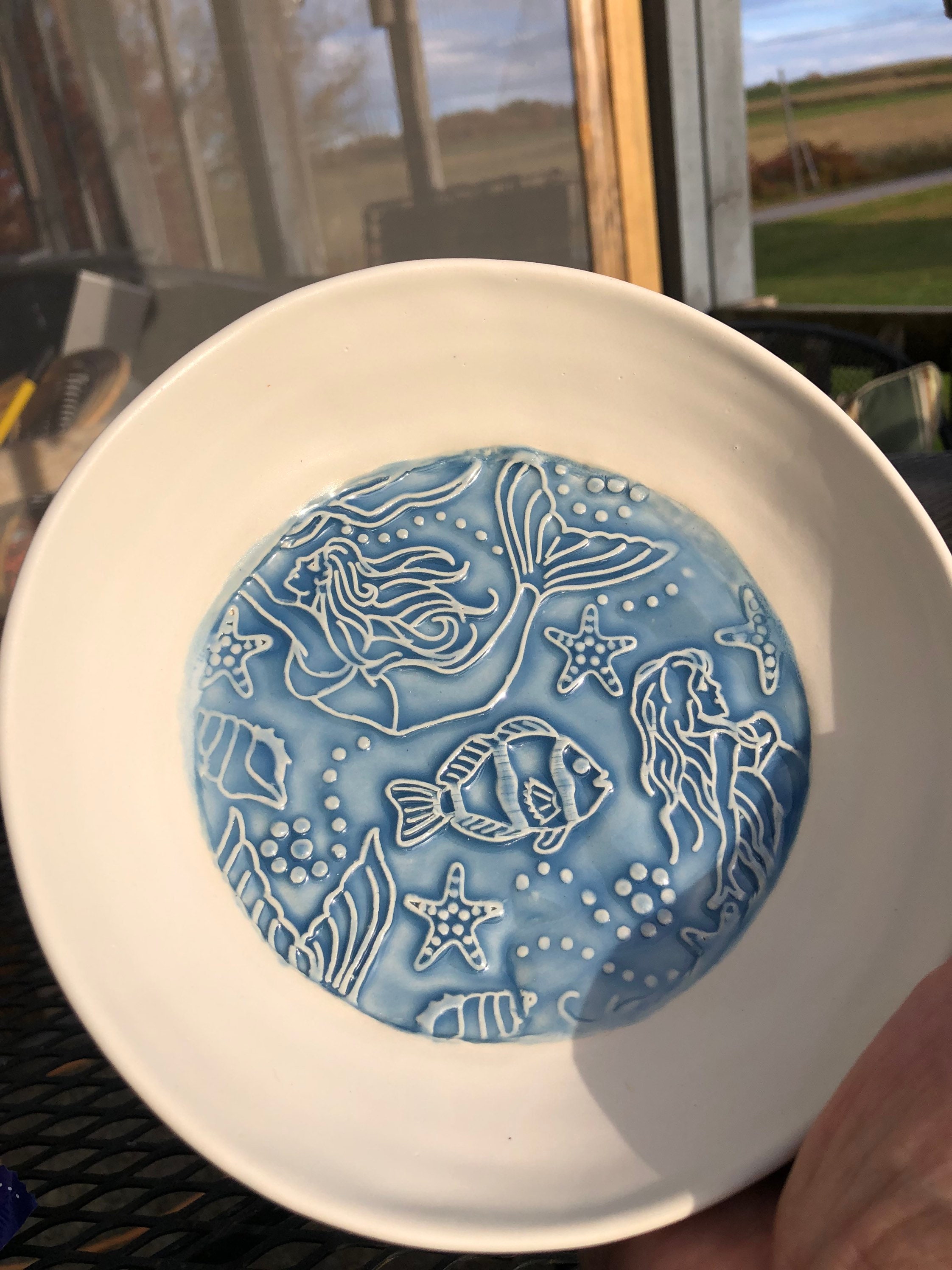 Handmade Pottery Mermaids Under the Sea Medium Bowl - Etsy
