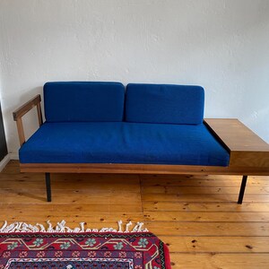Vintage Blue Scandinavian Daybed in Wood - Etsy