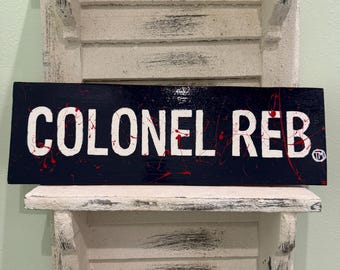 Ole Miss Colonel Reb Art Wood Sign -handcrafted Ole Miss Rebel Sign - Etsy