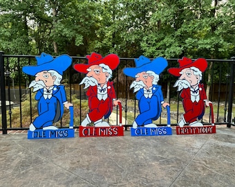 Ole Miss Colonel Reb Art Wood Sign handcrafted Ole Miss Rebel Sign - Etsy