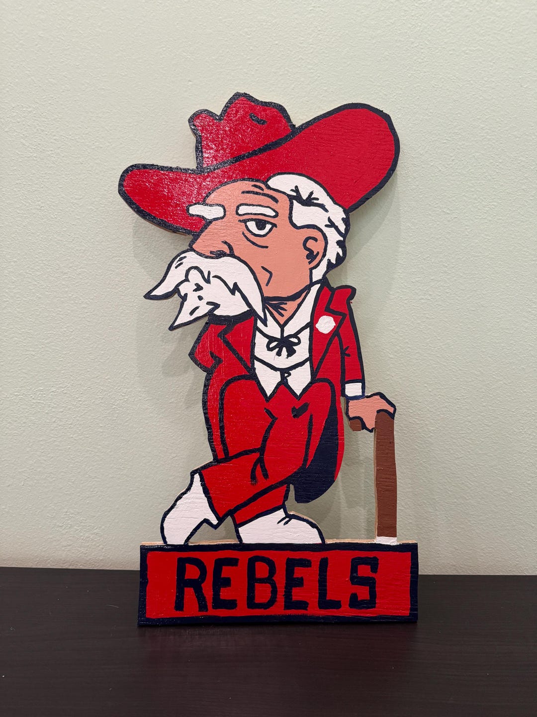Ole Miss Colonel Reb Art Wood Sign small Col Reb Version Handmade - Etsy