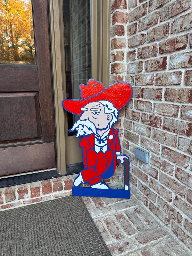 Colonel Reb Ole Miss Sign – (large Version) Handcrafted Wood Art for ...