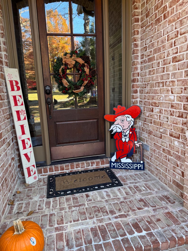 Ole Miss Colonel Reb Art Wood Sign handcrafted Ole Miss Rebel Sign - Etsy