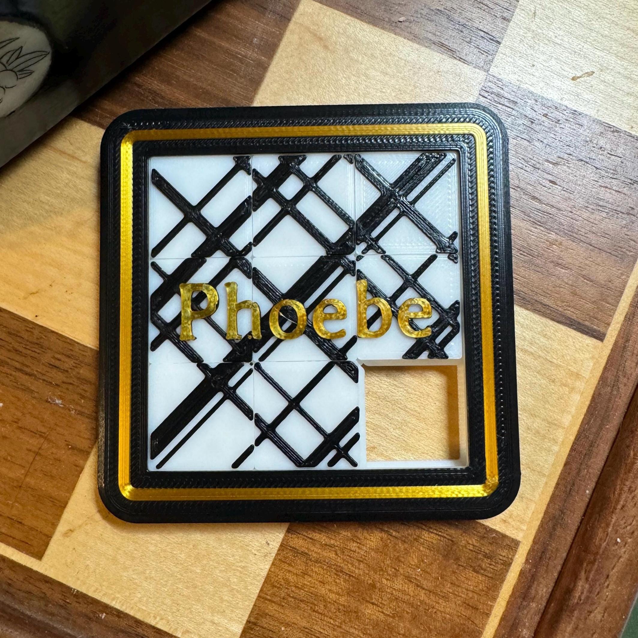 Personalized 3x3 Sliding Tile Puzzle, 3D Printed - Etsy
