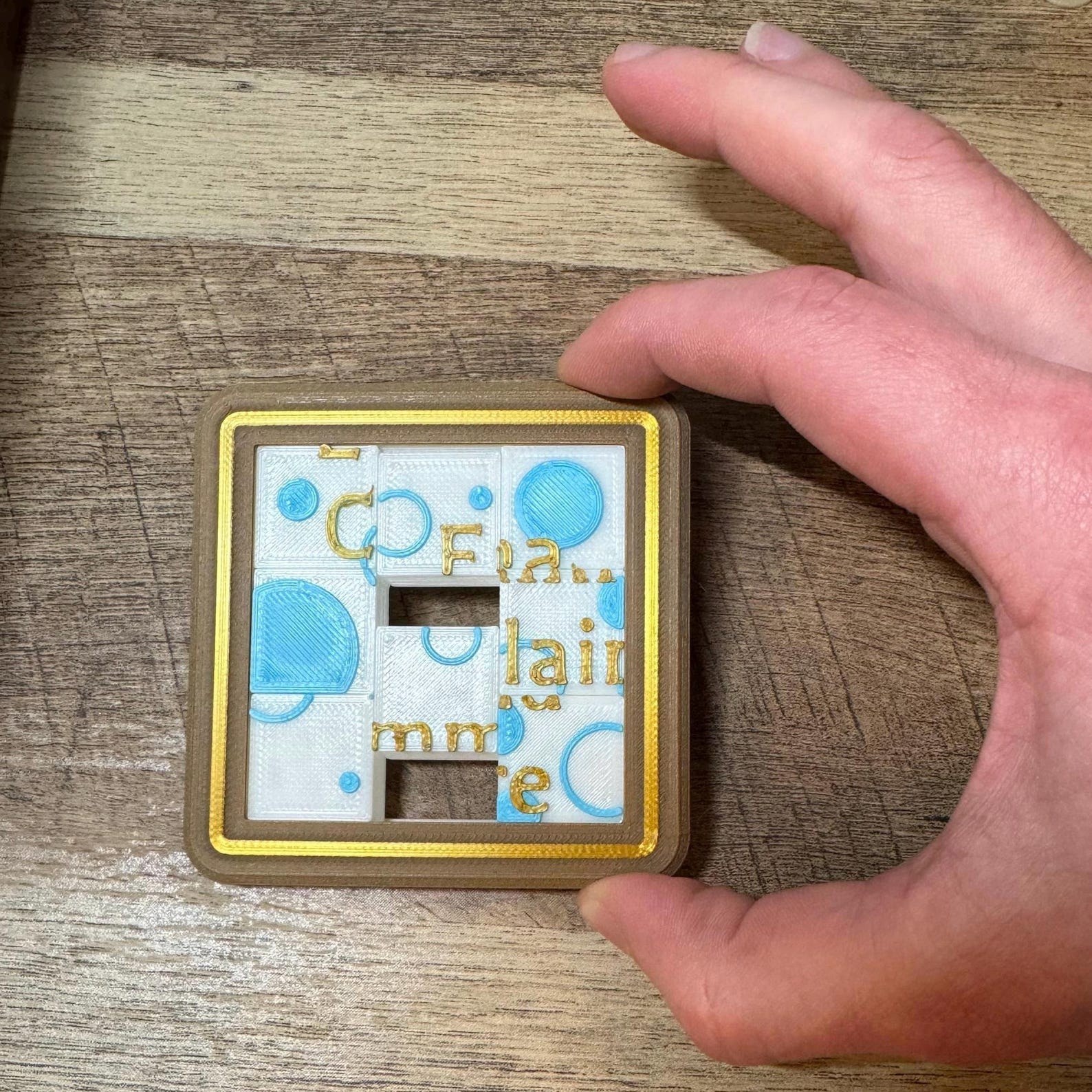 Personalized 3x3 Sliding Tile Puzzle, 3D Printed - Etsy