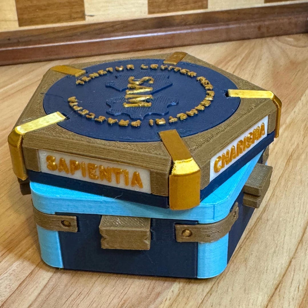 Unique Dnd Dice Box - Personalized Treasure Chest With Locking Lid - Etsy