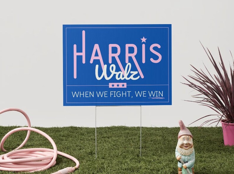 Kamala Harris Tim Walz Yard Sign Campaign Poster Digital Download - Etsy