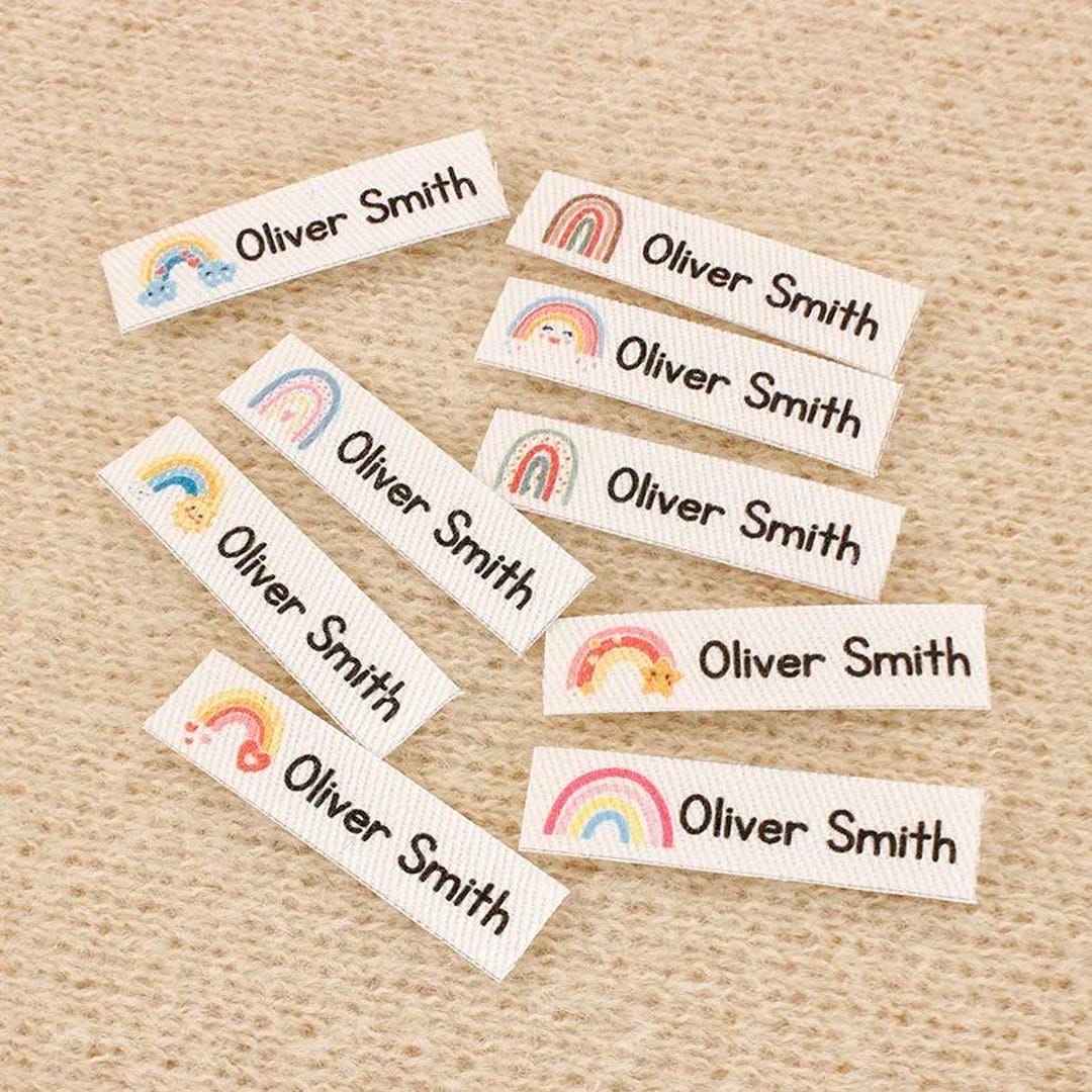 80 Custom Ironing Labels, Personalized Name Clothing, Children's Names ...