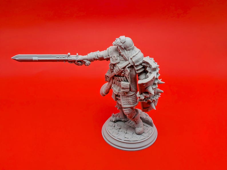 Masked Hunter With Double Barreled Sword Miniature - Etsy