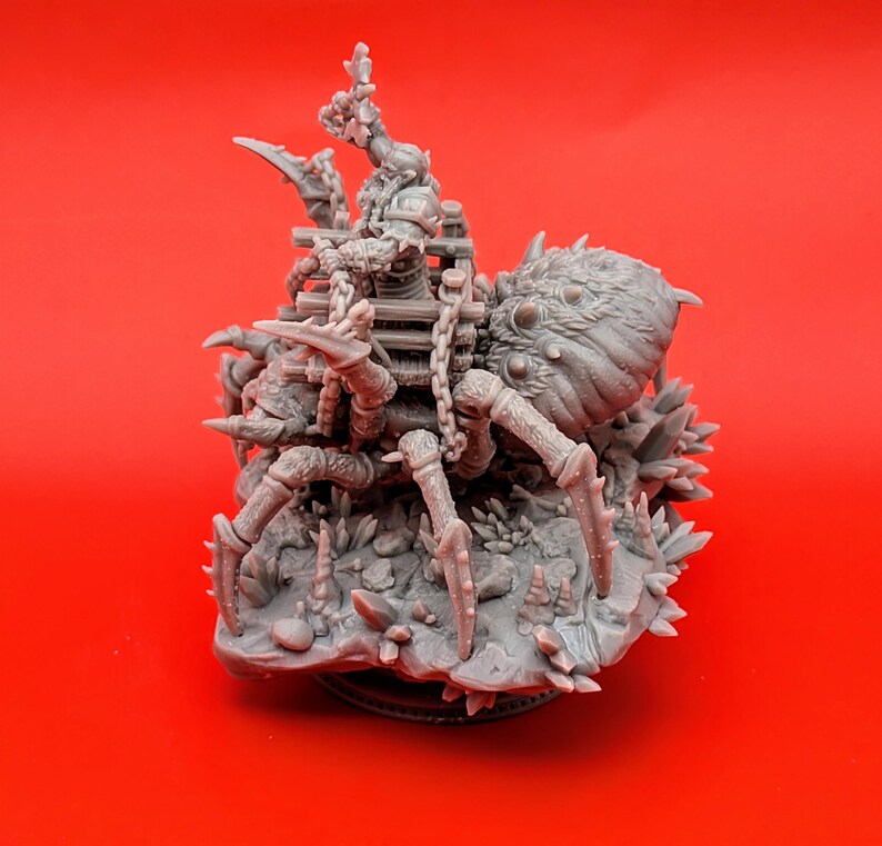 Dwarf Spider Rider Unpainted Miniature - Etsy