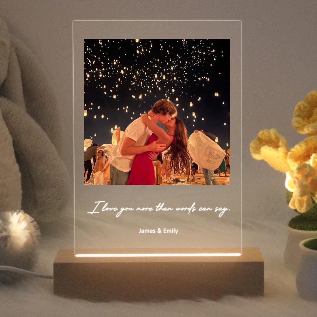 Personalized Photo Night Light, Photo Collage LED Light, Custom Photo ...