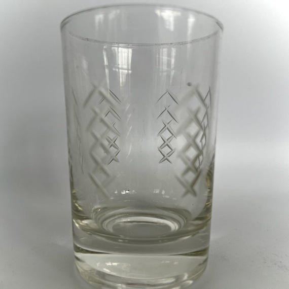 Vintage Javit Crystal Etched Juice Glasses (Set of 4) - Gem