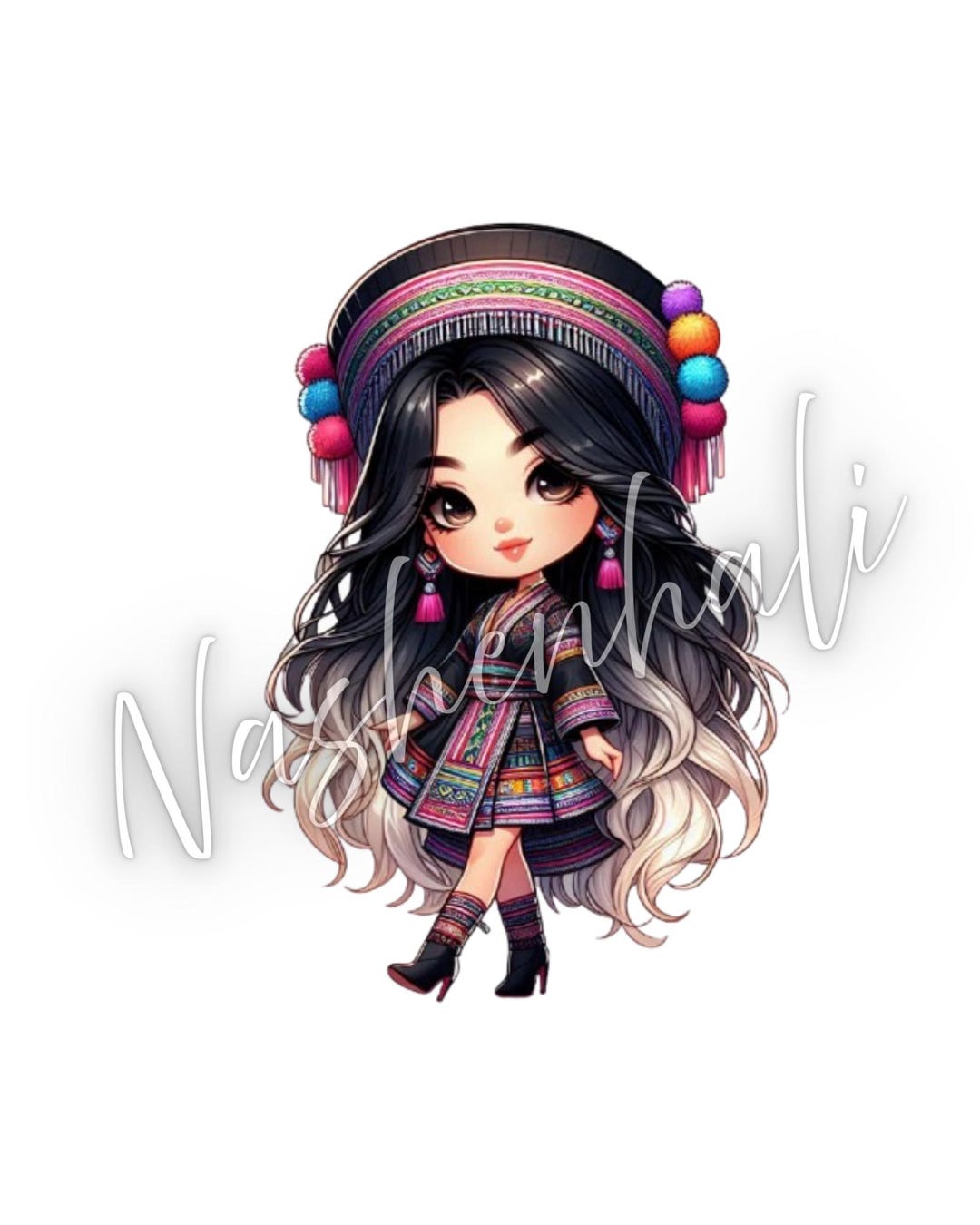 Hmong Chibi PNG Clipart: Asian Girl Illustration (digital Download) - Etsy