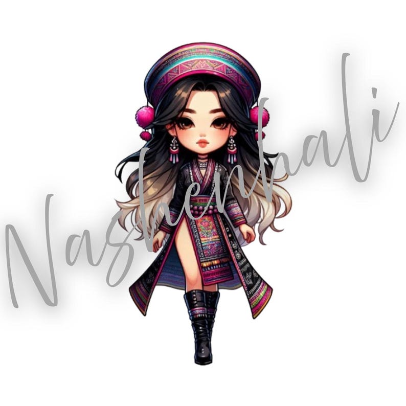 Hmong Chibi PNG Clipart: Asian Girl Illustration (digital Download) - Etsy