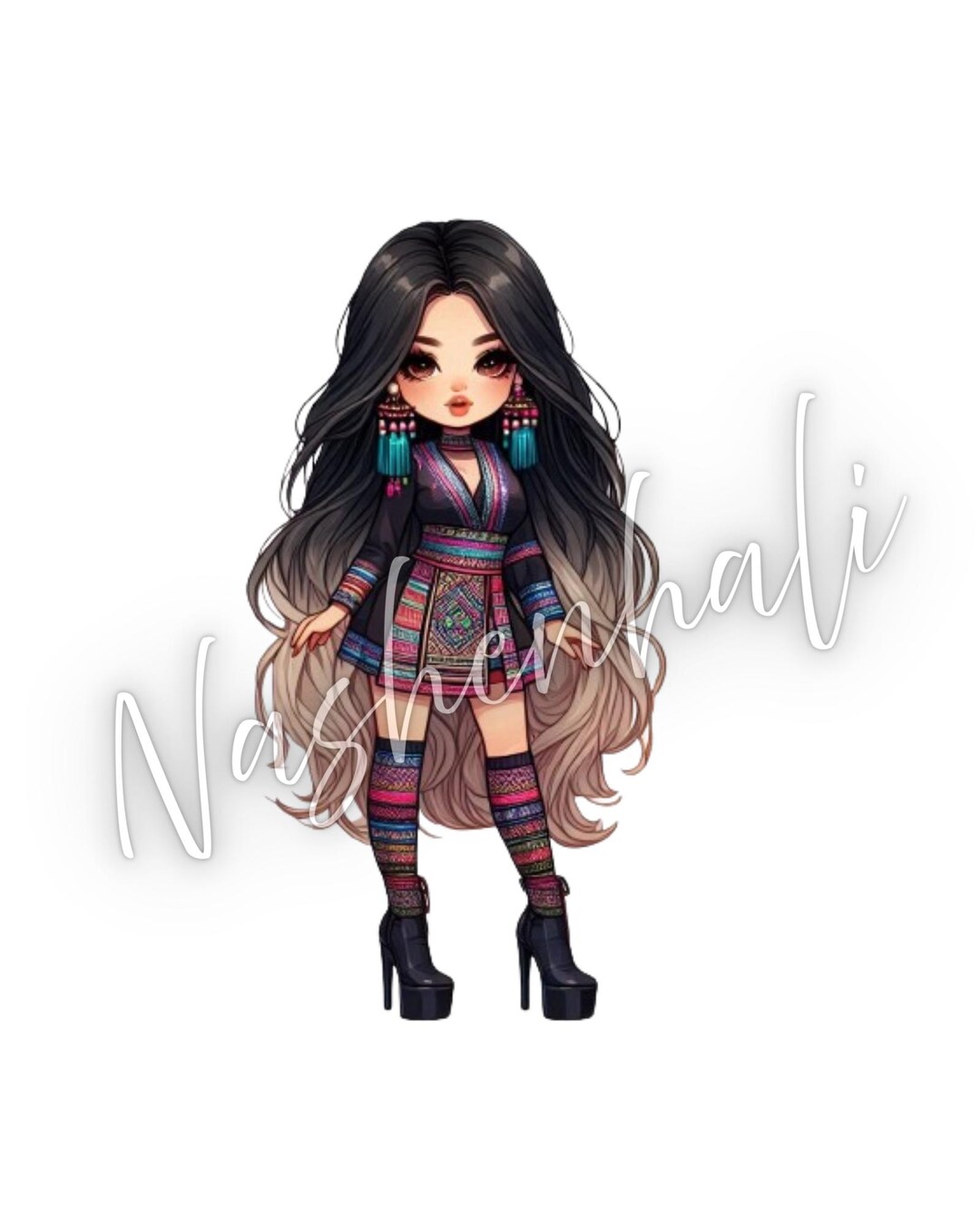 Hmong Chibi PNG Clipart: Asian Girl Illustration (digital Download) - Etsy