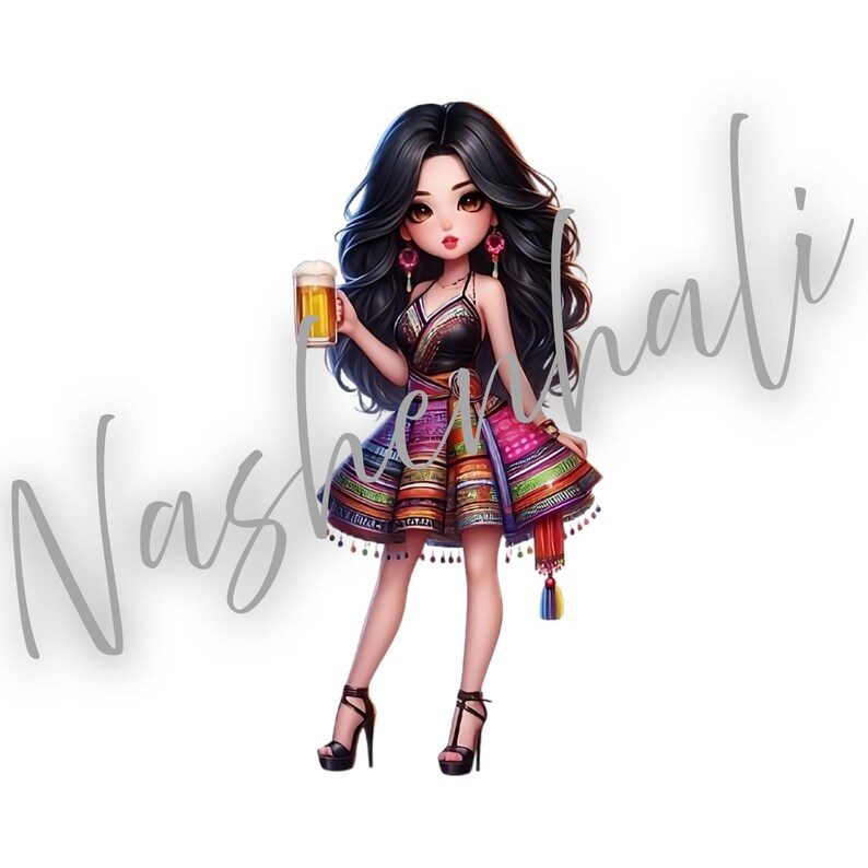 Hmong Chibi PNG: Asian Girl Clip Art (digital Download for Sublimation ...