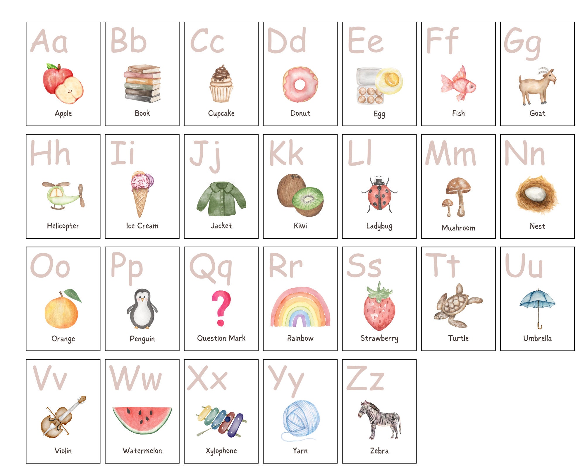 Alphabet Flashcards ABC Flashcards Alphabet Letters ABC Letters ABC ...