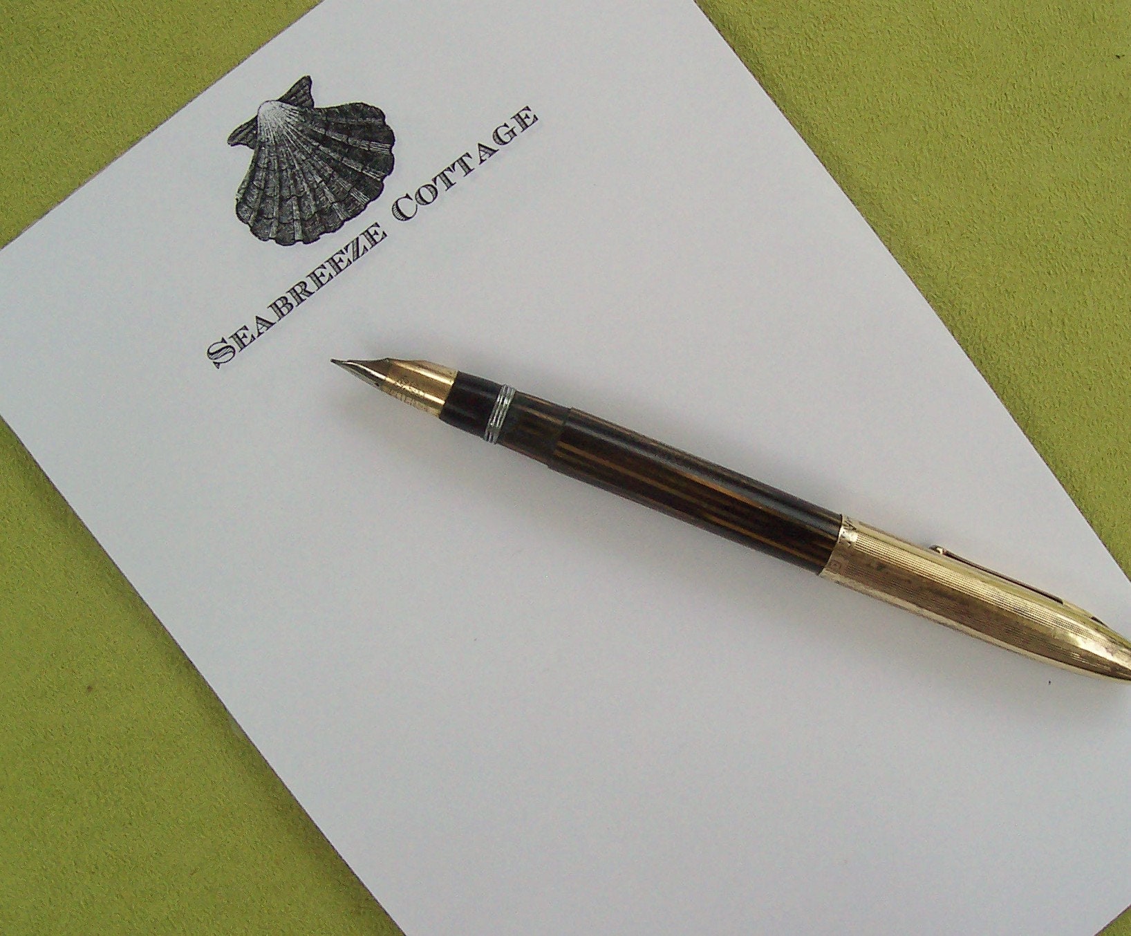 Sea Shell Nautical Personalized Notepad, Ocean Beach Custom Note Pad ...