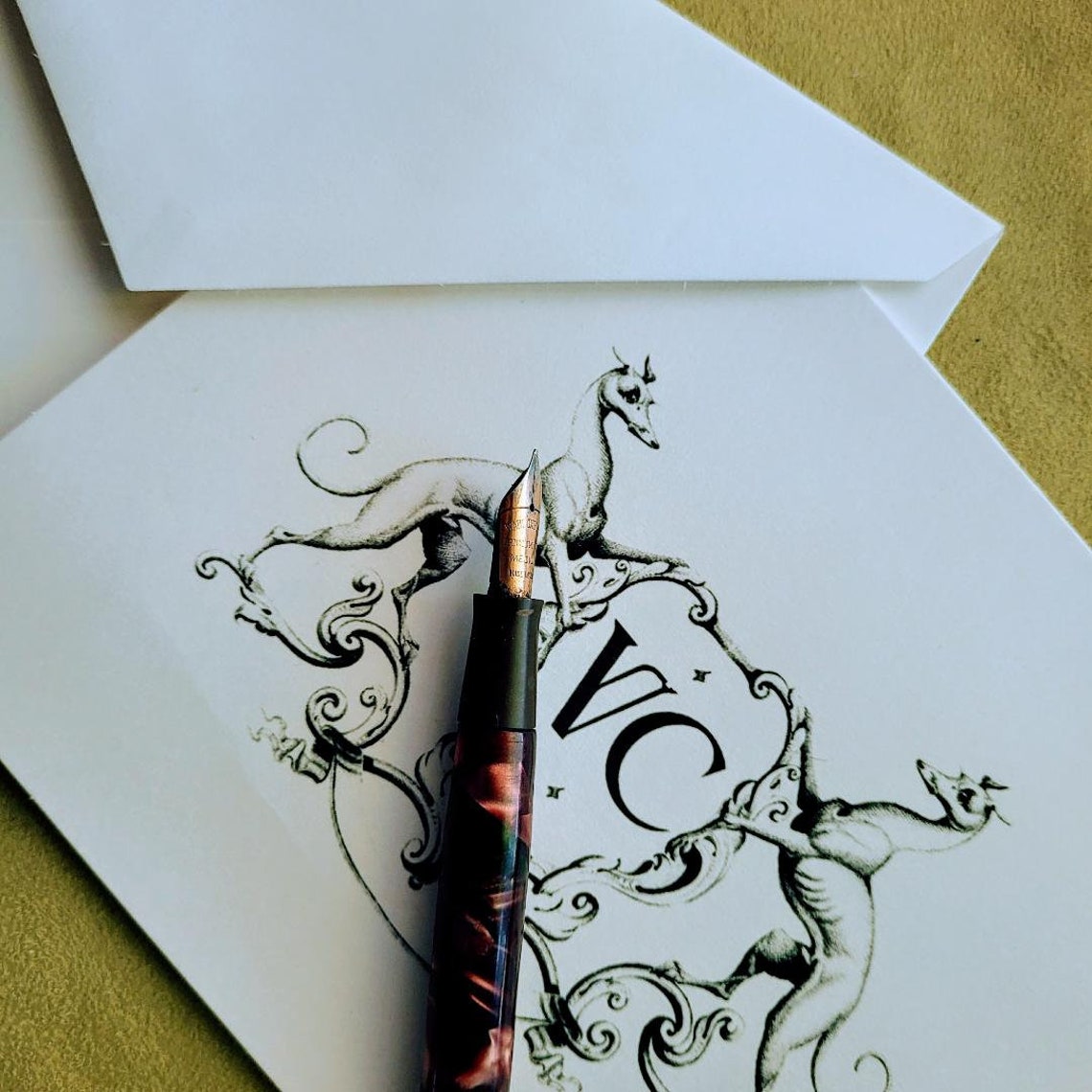 Greyhound, Whippet Italian Note Cards, Family Crest Notecards ...