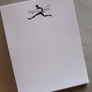 Cheeky Devil Personalized Notepad Monogram Vintage Inspired Stationery ...