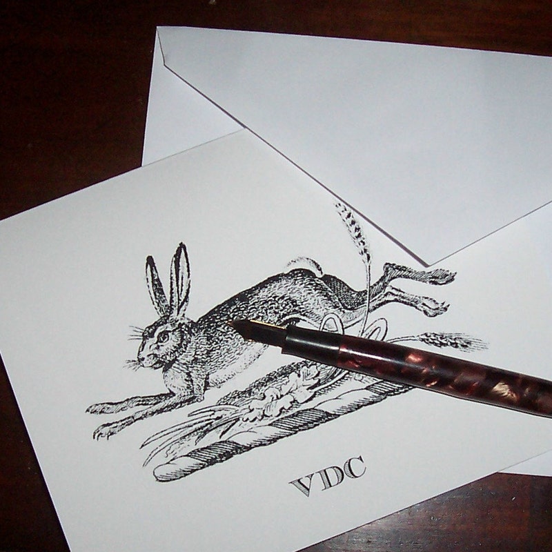 Rabbit Postcard - Etsy