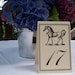 Equestrian 3 Horse Wedding Table Number Large Card in Kraft or Cream ...