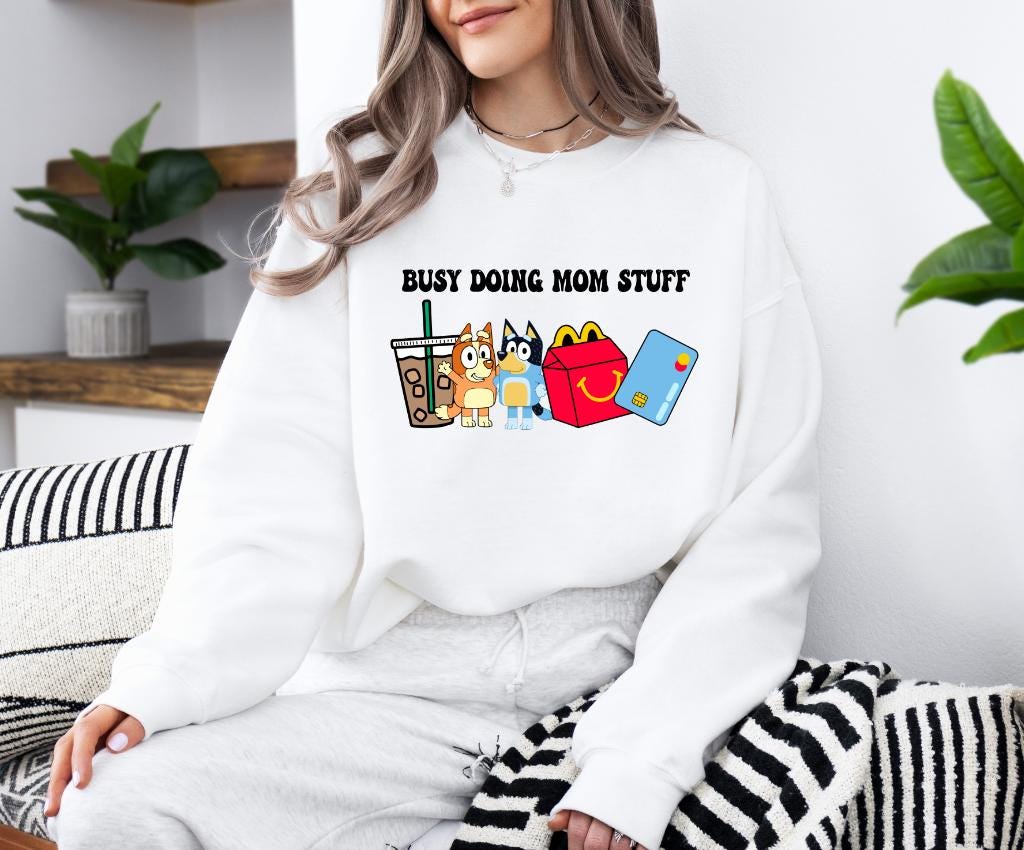 Busy Doing Mom Stuff Sweatshirt, Funny Mama Sweatshirt, Mommy Crewneck ...