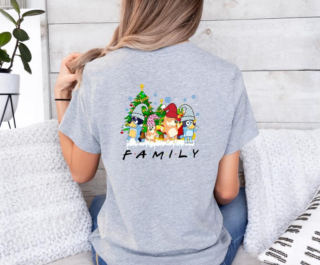 Bluey Family Christmas Tshirt Unisex T-shirt, Bluey Family, Bingo, Mom ...