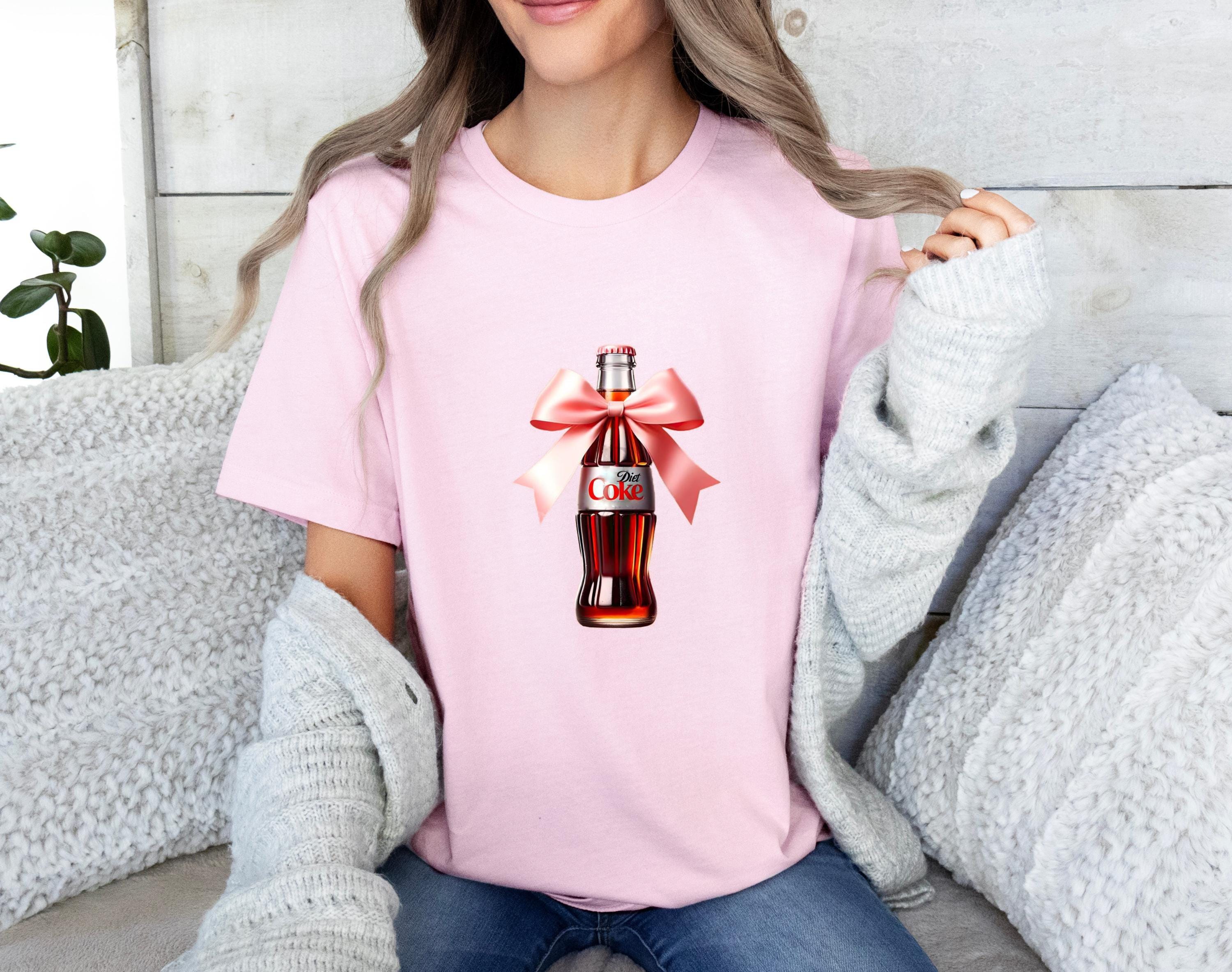 Diet Coke Pink Bow Tshirt, Diet Coca Cola Shirt Diet Coke Lover, Trendy ...